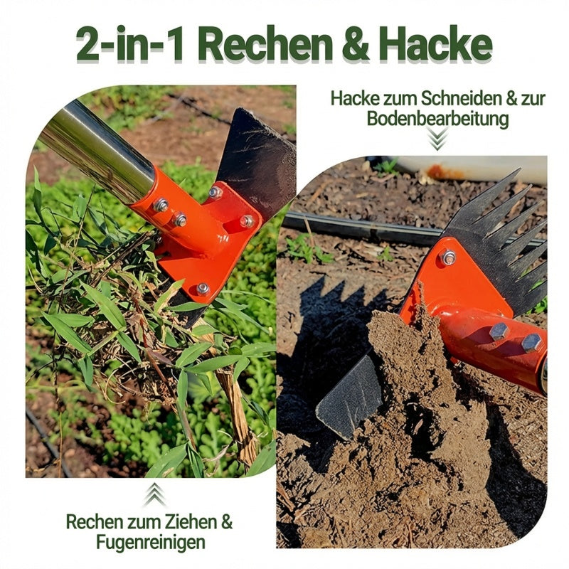 ⛏️2-in-1 Gartenhacke und Rechen mit langem Stiel🔥 – letusgoyy